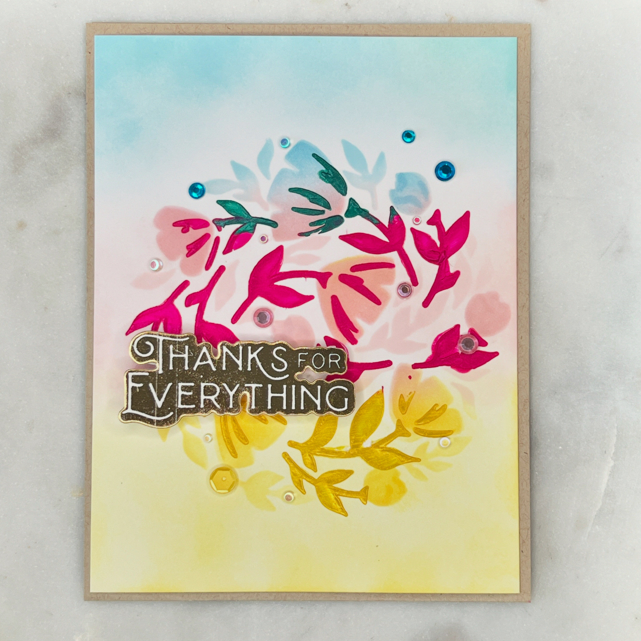 Thanks for Everything card – Paint It Bright